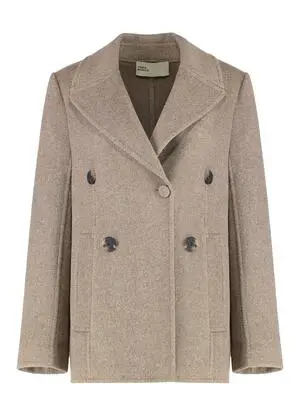 TORY BURCH Tory Burch Wide Twill Wool Jacket With Horn Buttons