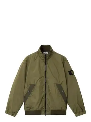 Stone Island Stand Collar Zip-up Jacket - Verde