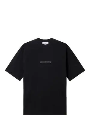 Stone Island Style Logo T-shirt - Black