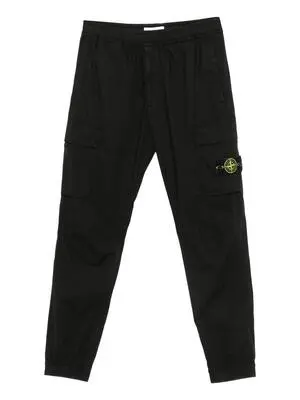 Stone Island STONE ISLAND Logo Patch Cargo Pants Black