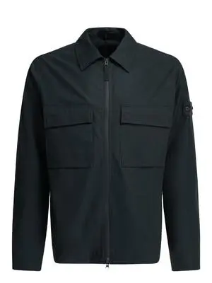 Stone Island Logo-patch Zip-up Jacket - Navyblue