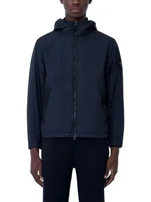 Stone Island Compass-motif Zip-up Hooded Jacket - Black