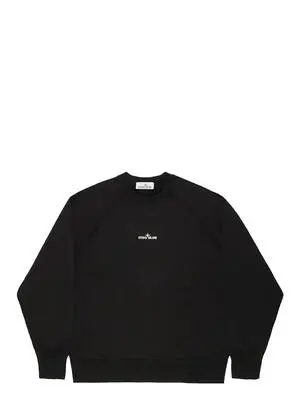 Stone Island STONE ISLAND Compass Logo Fleece Oversized Sweater Black