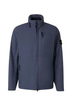 Stone Island Hooded Zip-up Jacket - Navyblue