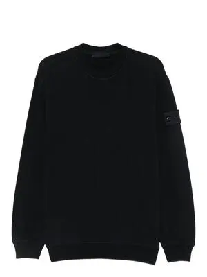 Stone Island Logo Patch Crewneck Sweater - Navyblue