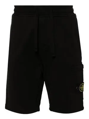 Stone Island Ogo-patch Jersey Shorts - Black
