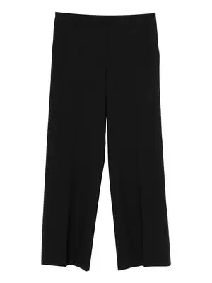 PT TORINO Soft Wool-blend Trousers With Zip And Hook Closure - Nero