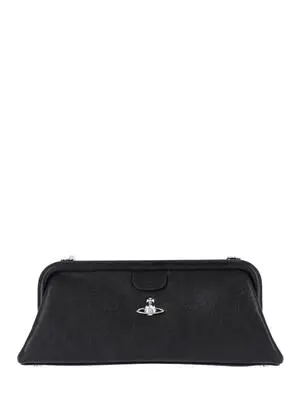 VIVIENNE WESTWOOD Calf Leather Crossbody Bag - Black