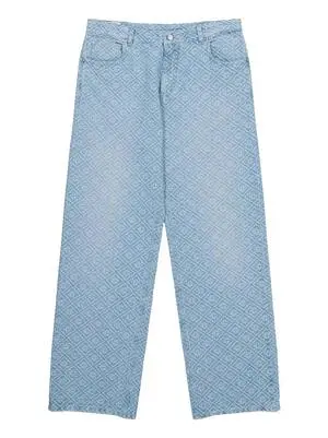 Casablanca Washed Monogram Jeans - Lightblue