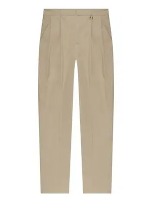 Casablanca Pleated Straight-leg Trousers - Lightbrown