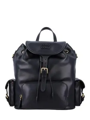 Miu Miu Calfskin Backpack - Nero