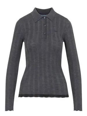 Prada Wool Polo Shirt - Brown