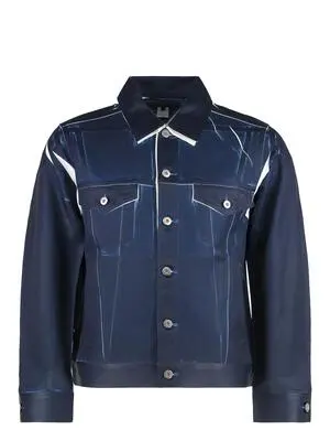 Comme Des Garçons Technical Fabric Overshirt With Flap Pockets - Blue