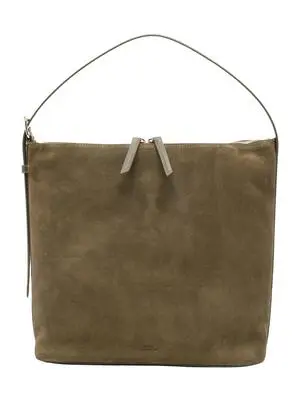 A.p.c. Large Suede Shoulder Bag - Verde