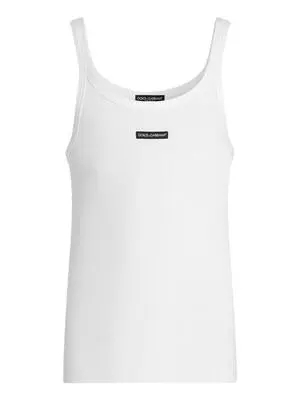 Dolce & Gabbana Ribbed Tank Top - Bianco