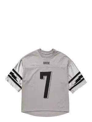 Rhude Graphic Lightning Football T-shirt - Greysilver