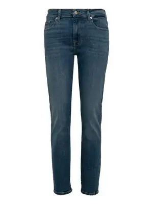 7 For All Mankind Relaxed Skinny Slim Jeans With Mid-rise - Denim