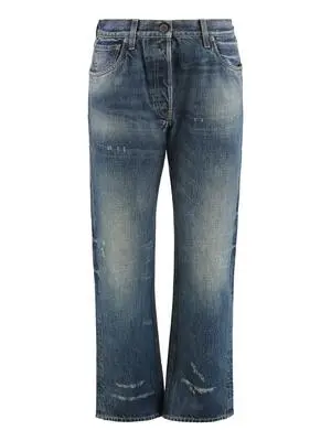 Prada Classic Fit Washed Jeans - Denim