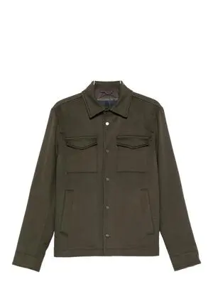 Herno Button-up Chest Pocket Jacket - Verdone