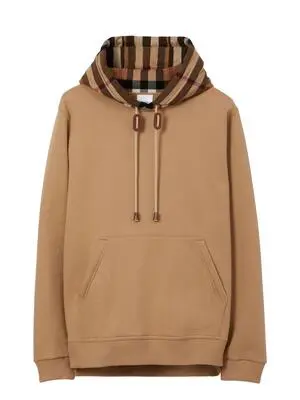 Burberry Check Cotton Flannel Hooded Sweatshirt - Marrone