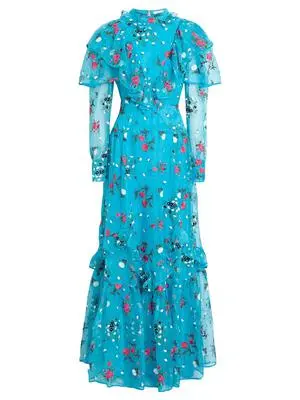 ERDEM Erdem Tiered Embroidered Organza Gown
