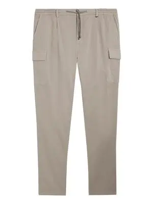Canali Cotton-blend Twill Cargo Pants - Light Gray