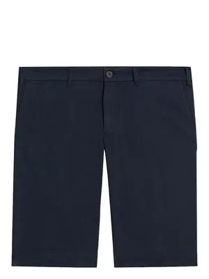 Canali Cotton-blend Twill Shorts - Navy