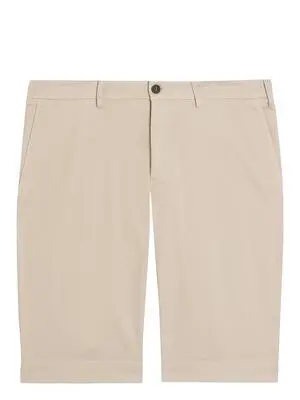 Canali Cotton-blend Twill Shorts - Sand