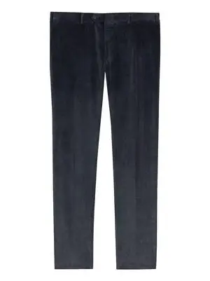 Canali Canali Cotton-Blend Corduroy Tailored Pants Gray