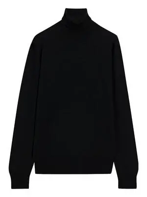 Canali Wool Turtleneck Sweater - Black
