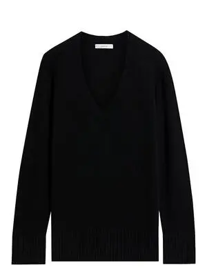 Vince Cashmere V-neck Sweater - Black
