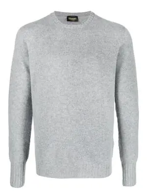 DRUMOHR Round Neck Long Sleeve Sweater - Grey