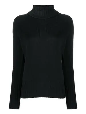 DRUMOHR High Neck Ribbed Sweater - Black