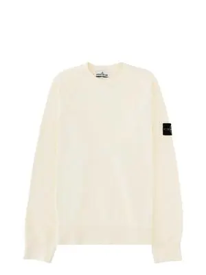 Stone Island Felpa Con Patch Logo - Ivory