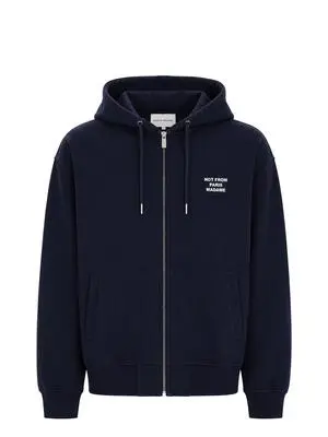 Drole De Monsieur Felpa Con Zip E Cappuccio - Blue