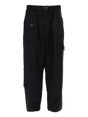 Y3 Cargo Pants In Technical Fabric - Black