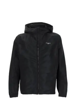Givenchy Giacca "windbreaker" Con Logo - Black