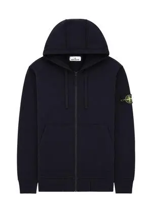Stone Island Felpa Con Cappuccio - Blue