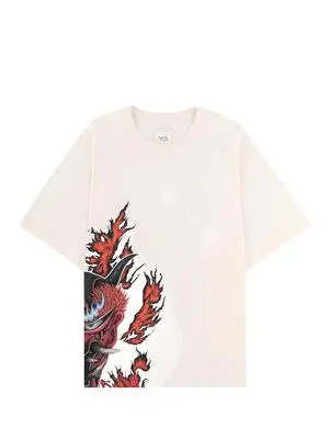 Y3 T-shirt Con Stampa - White