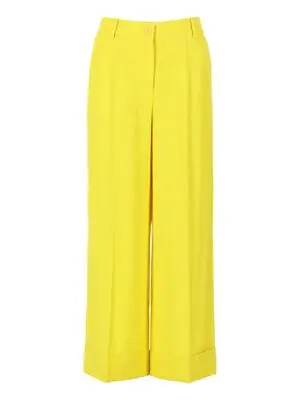 P.a.r.o.s.h Raisa Tailored Cuffed Wide Leg Trousers - Yellow