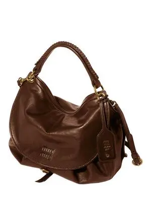 Miu Miu Rendez-vous Leather Hobo Bag - Oak