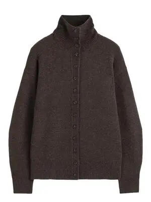 Cos Sculpted Cashmere Cardigan - Brown