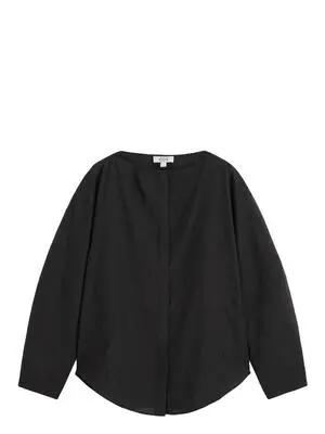 Cos Sculpted Boat-neck Blouse - Black