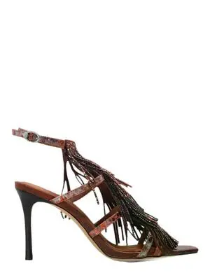 KURT GEIGER Fringe Embellished Stiletto Sandals