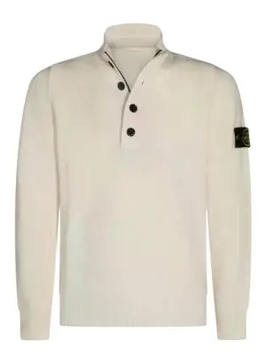 Stone Island Lambswool Regular-fit Half-zip Jumper - Neutrals