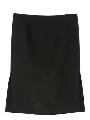Fendi Side-slit Midi Skirt - Black
