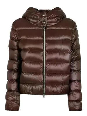 Herno Quilted Hooded Jacket - Brown