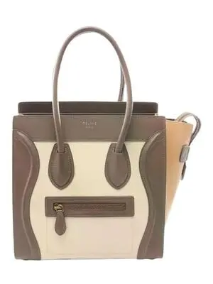 Celine 2000s Micro Luggage Tote Bag - Neutrals