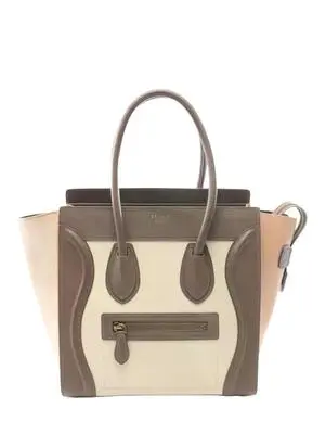 Celine 2000s Micro Luggage Tote Bag - Neutrals