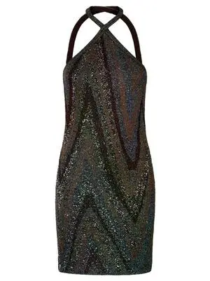 Missoni Zigzag Knit Halter Neck Dress - Brown